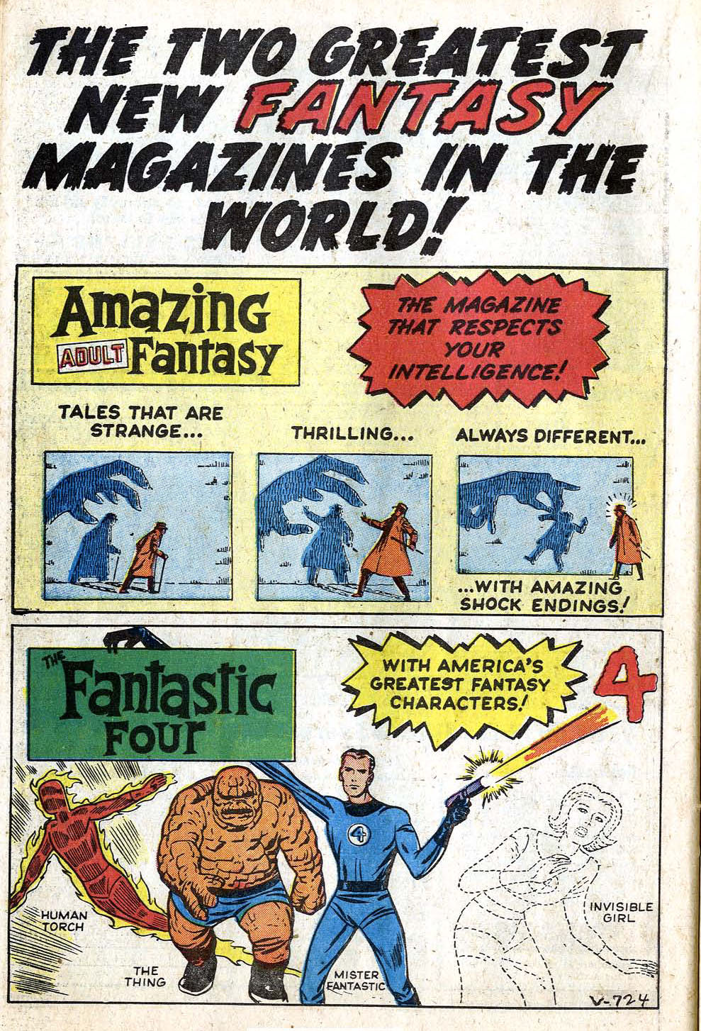 Fantastic Four house ad from Hulk #1 | The Kirby Effect